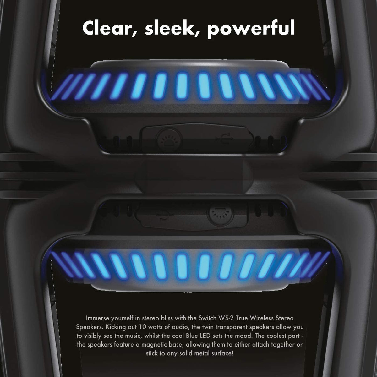 SWITCH WS2 MAGNETIC POWERFUL 2 X 5W TRUE WIRELESS POWERFUL PORTABLE BL – Flash Zone Electronics ...